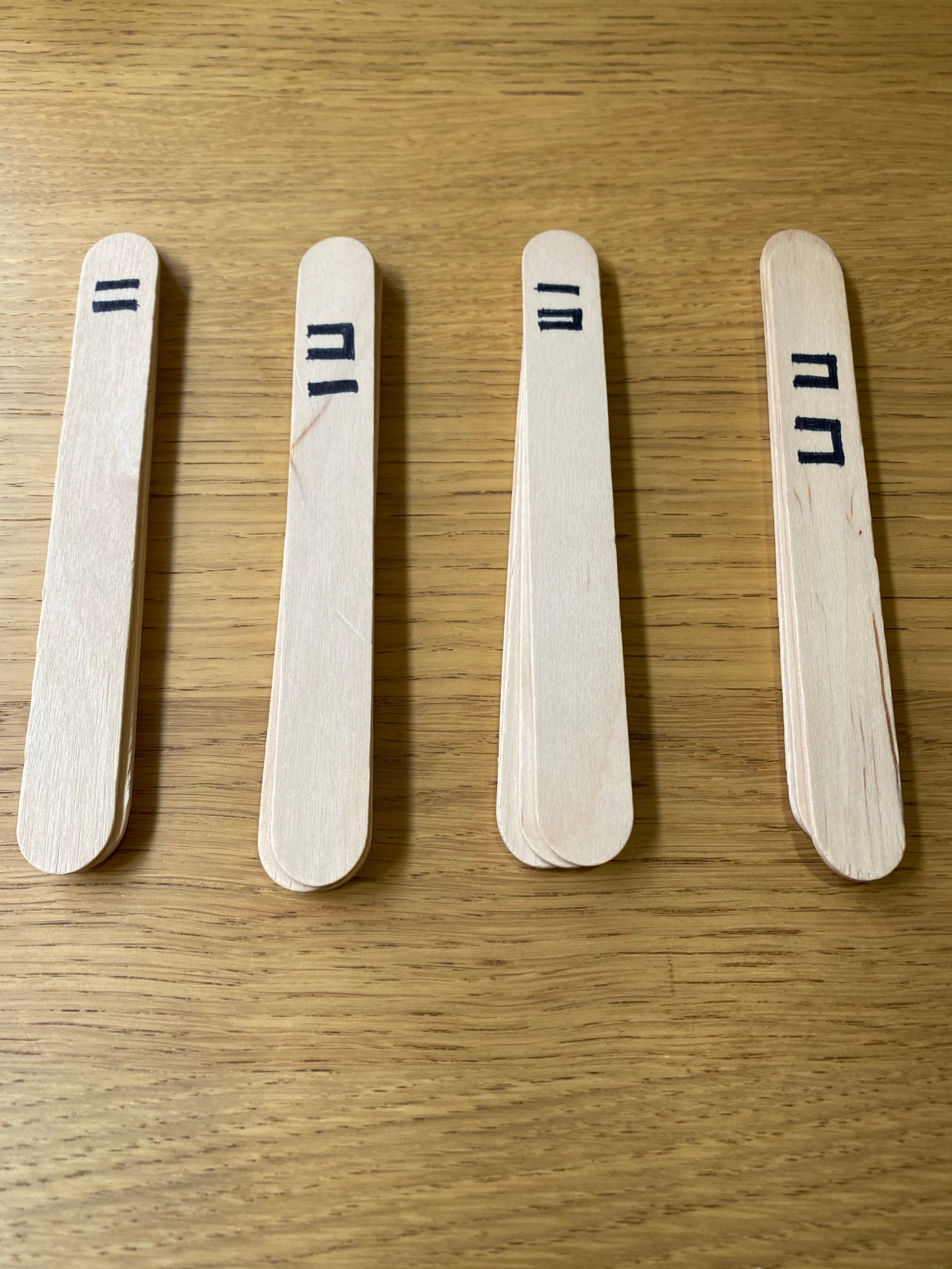 Musical Games: Notation on Craft sticks
